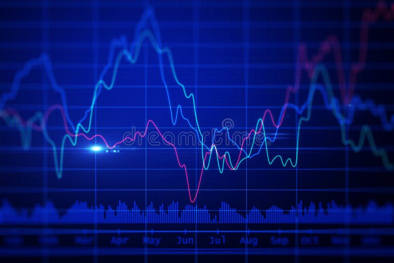 Abstract Blue Financial Chart Illustration Stock Illustration ...