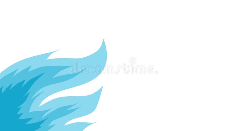 Abstract Blue Fire Design Element. Modern Illustration for Energy and ...