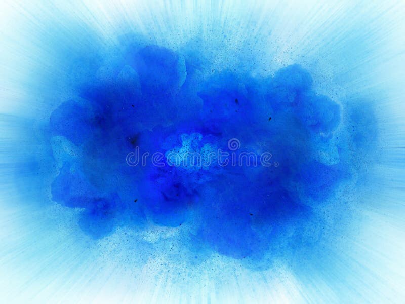 Abstract Blue Fire Explosion with Sparks Stock Illustration ...