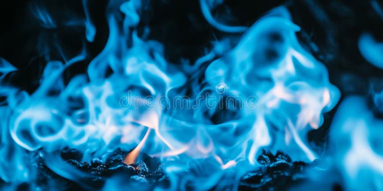 Abstract Blue Fire Flames Background, Burning Blue Fire Texture ...