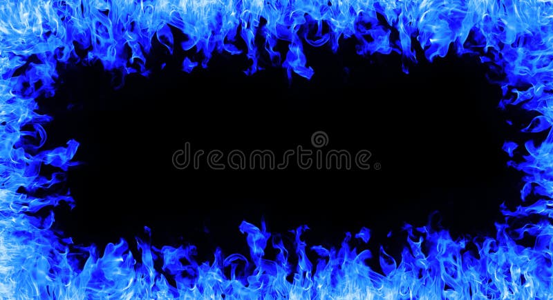 Abstract blue fire frame stock image. Image of element - 49857145