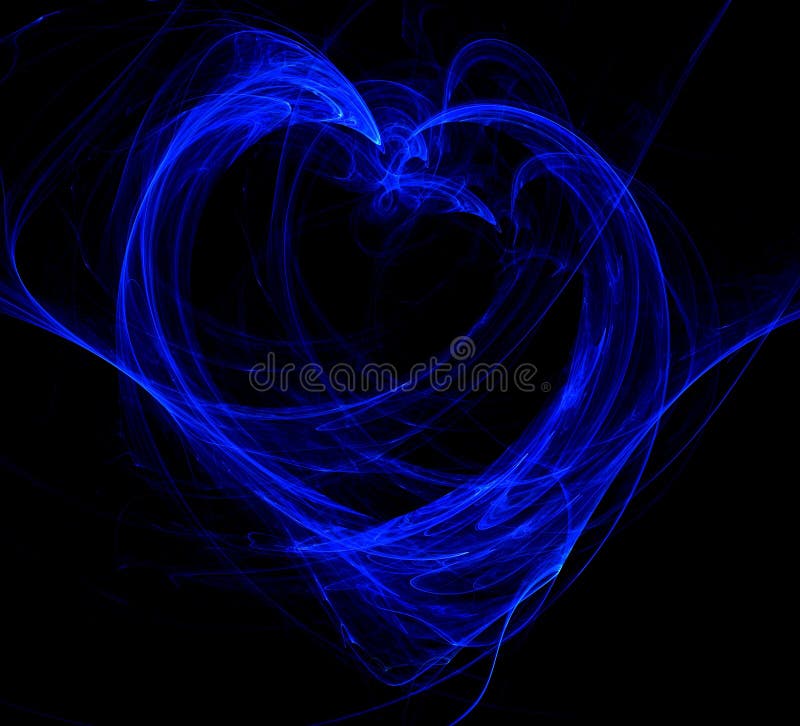 Abstract blue flame heart stock illustration. Illustration of abstract - 10084579