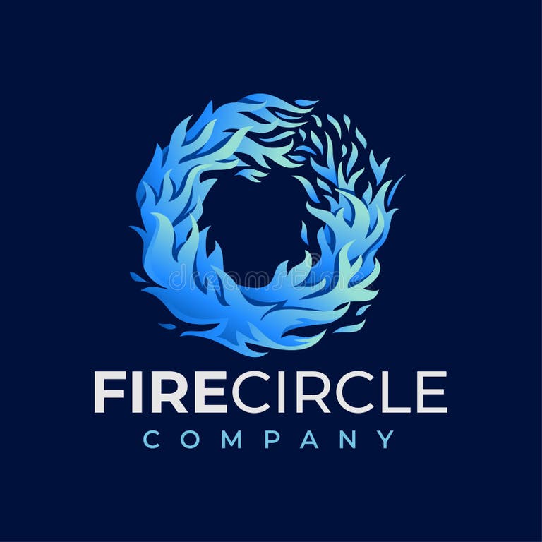 Abstract Blue Flare Fire Initial Letter O Logo Design Stock Vector ...