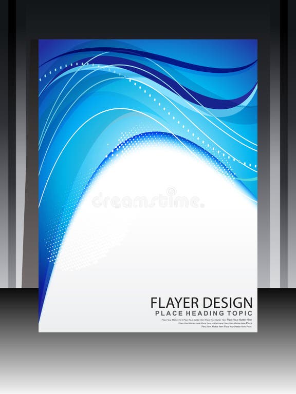 Abstract Blue Flayer Design Stock Vector - Illustration of stylish ...