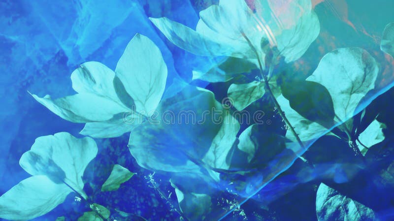 Abstract Blue Floral Chaos Design with Grunge Texture for Artistic ...