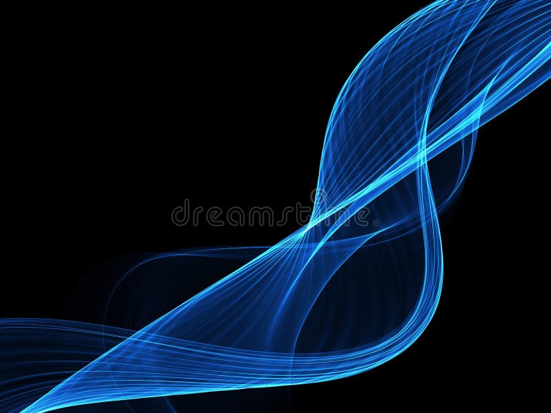 Abstract Blue Flow Background Stock Image - Image of digitally, black ...