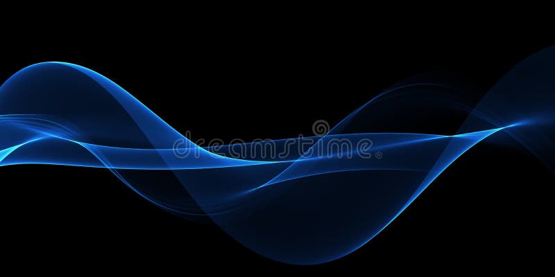 Abstract Blue Flow Wave Background Stock Illustration - Illustration of ...