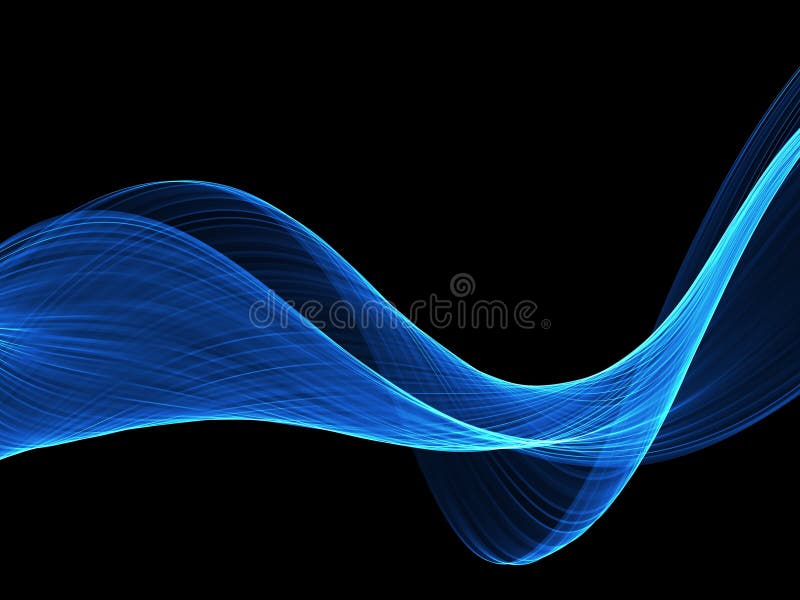 Abstract Blue Flow Wave Background Stock Image - Image of movement ...