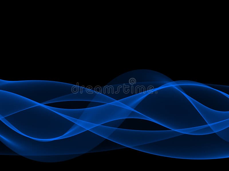 Abstract Blue Flow Wave Background Stock Illustration - Illustration of ...