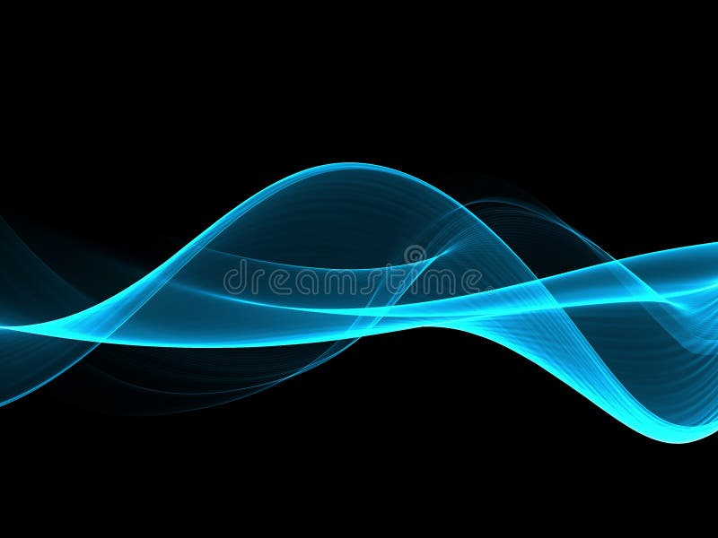 Abstract Blue Flow Wave Background Stock Illustration - Illustration of ...