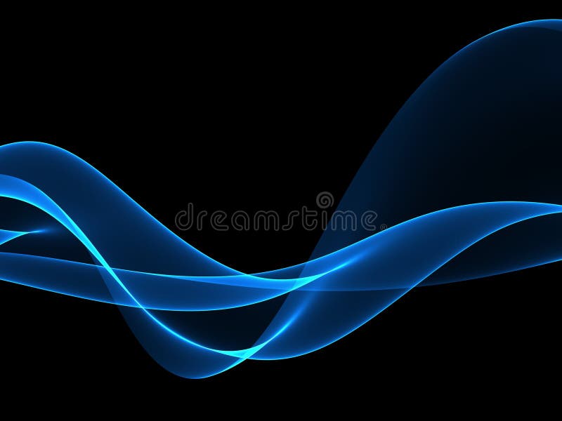 Abstract Blue Flow Wave Background Stock Illustration - Illustration of ...