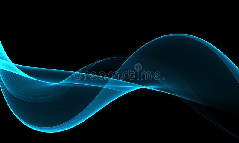 Abstract Blue Flow Wave Background Stock Illustration - Illustration of ...