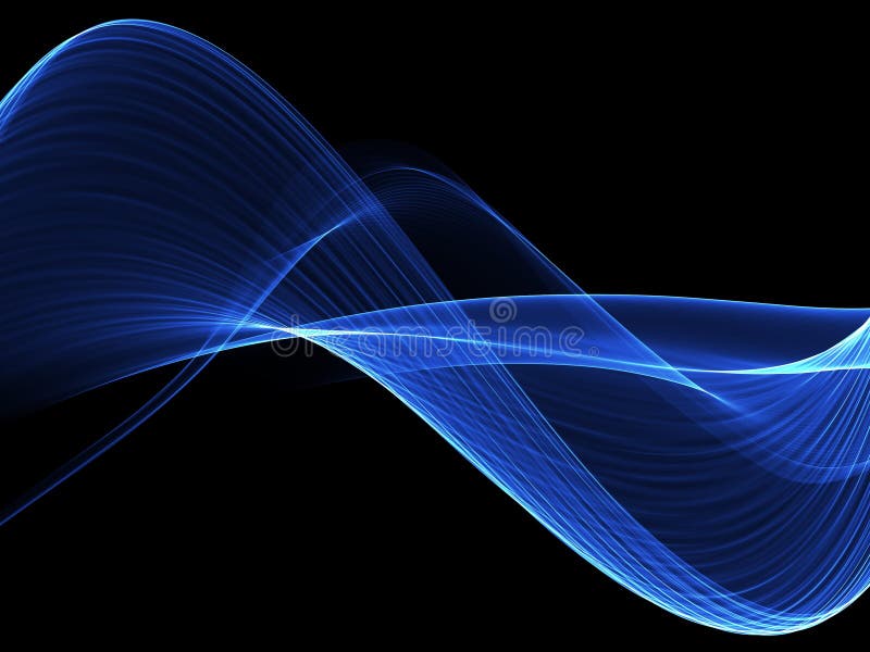 Abstract Blue Flow Wave Background Stock Illustration - Illustration of ...