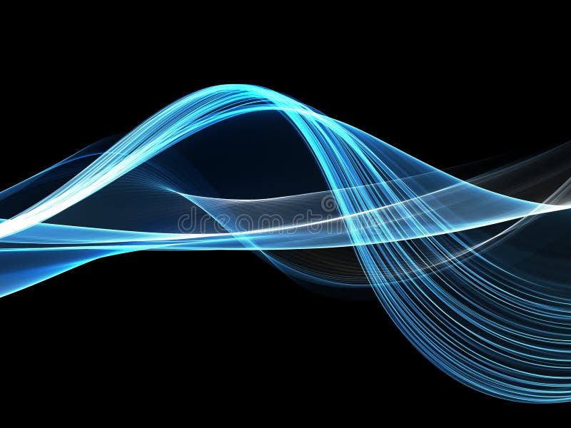 Abstract Blue Flow Wave Background Stock Photo - Image of digital ...