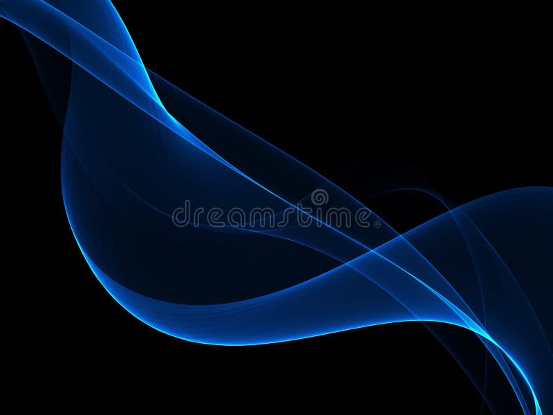 Abstract Blue Flow Wave Background Stock Illustration - Illustration of ...