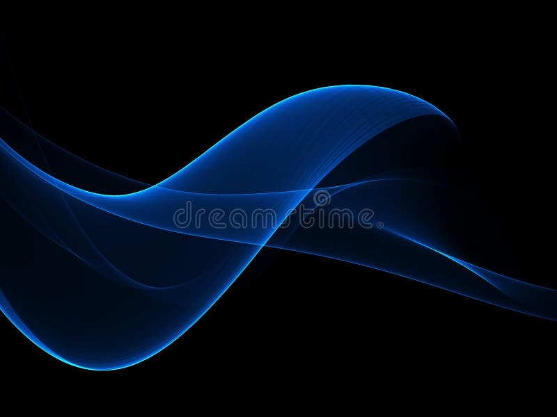Abstract Blue Flow Wave Background Stock Illustration - Illustration of ...