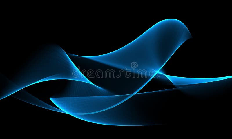 Abstract Blue Flow Wave Background Stock Illustration - Illustration of ...