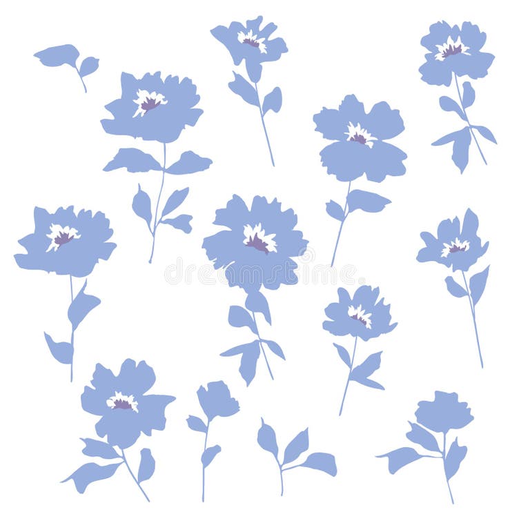 Abstract Blue Floweer Design Stock Illustration - Illustration of ...