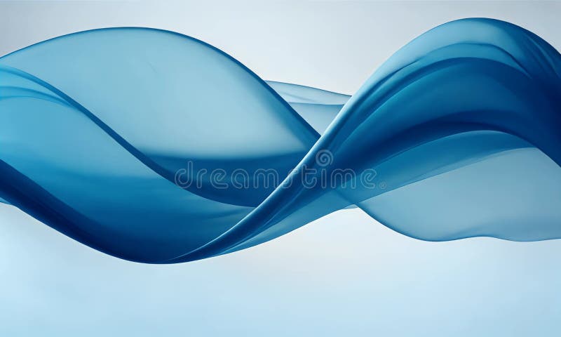Abstract Blue Flowing Fabric Waves on Light Background Stock Footage ...