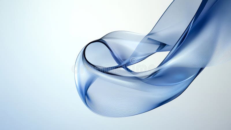 Abstract Blue Flowing Form Abstract Flowing Blue Transparent Dynamic ...