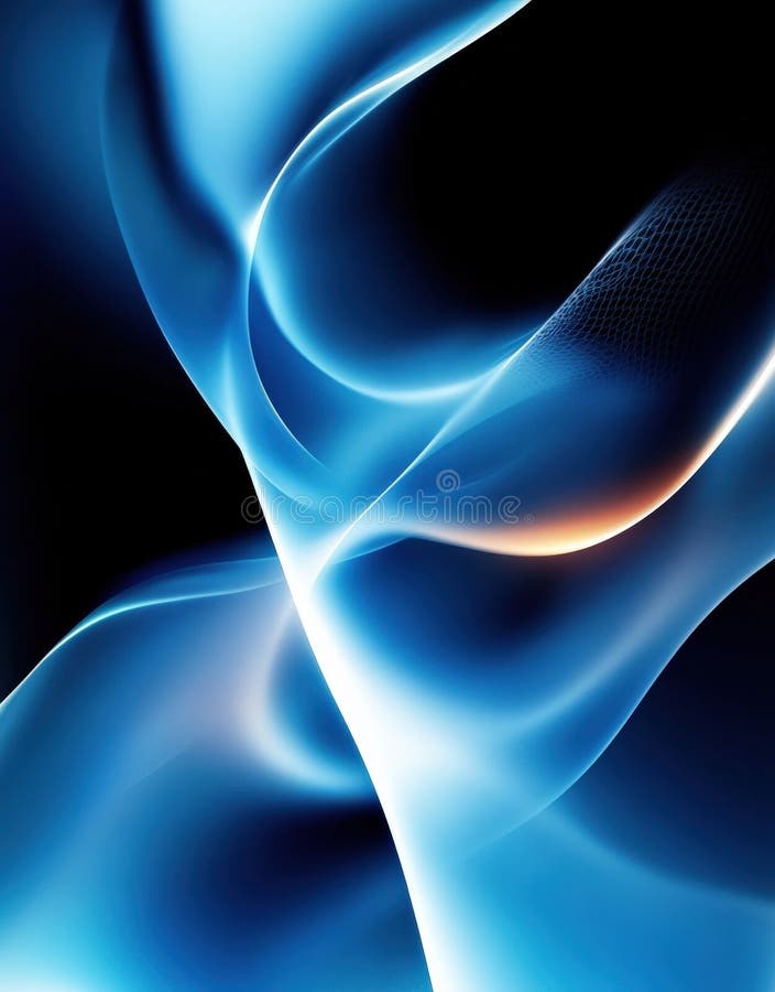 Abstract Blue Flowing Forms Stock Illustration - Illustration of ...