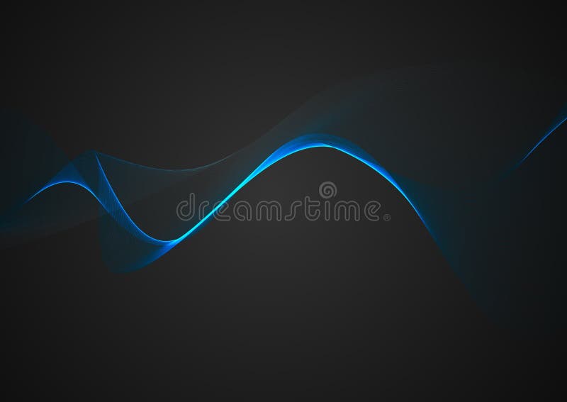 Abstract Blue Flowing Lines Background Stock Vector - Illustration of ...
