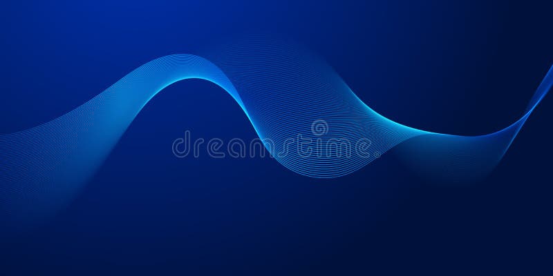 Abstract Blue Flowing Lines Banner Stock Vector - Illustration of ...