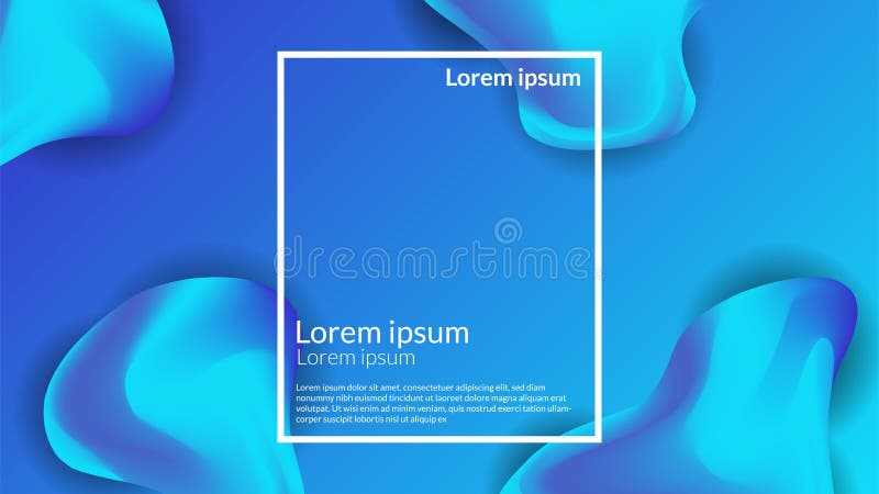 Abstract Blue Fluid Gradient Liquid Background Template Stock ...