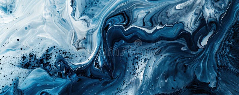 Abstract Blue Fluid Grunge Texture Swirling Dynamic Expressive Paint ...