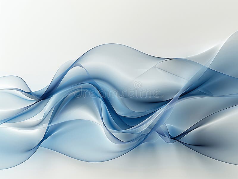 Abstract Blue Fluid Waveforms Art Stock Illustration - Illustration of ...
