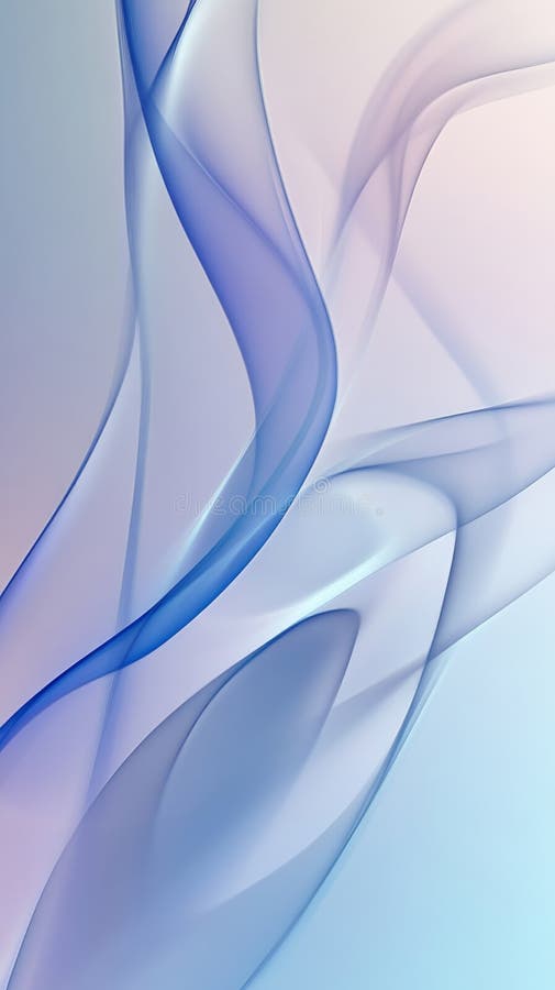 Abstract Blue Fluid Waves on Light Background, Modern Art Design ...