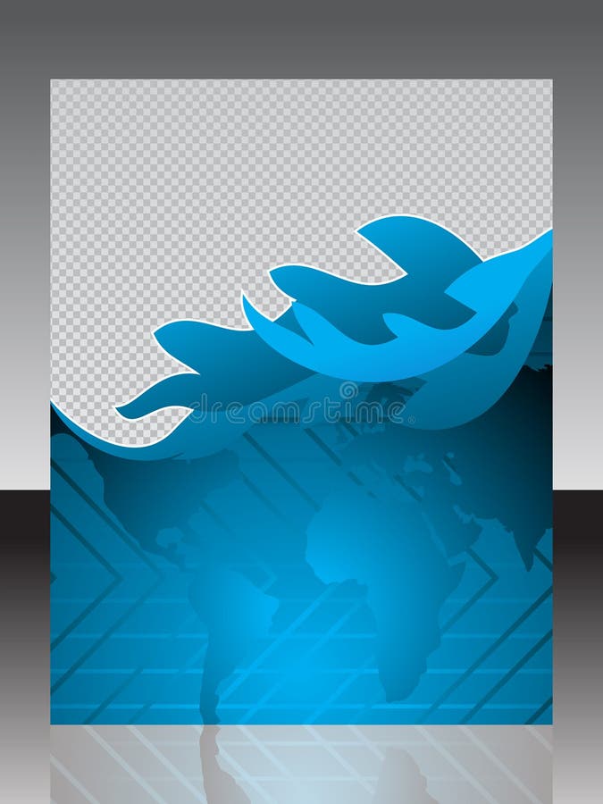 Abstract Blue Flyer Template Stock Vector - Illustration of fake ...