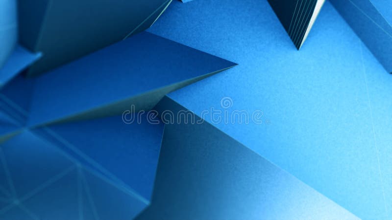 Abstract Blue Folded Geometric Shapes Polygons Background Stock ...