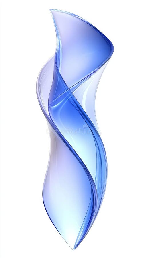 Abstract Blue Form, Dynamic Flow, Light and Shadow Effects, Minimalist ...