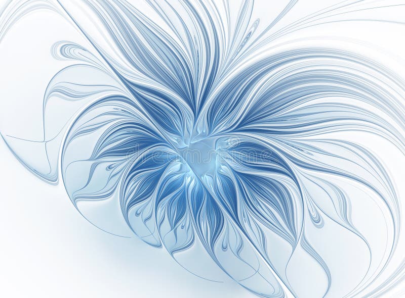 Abstract Blue Fractal Flower Stock Illustration Illustration Of Copy