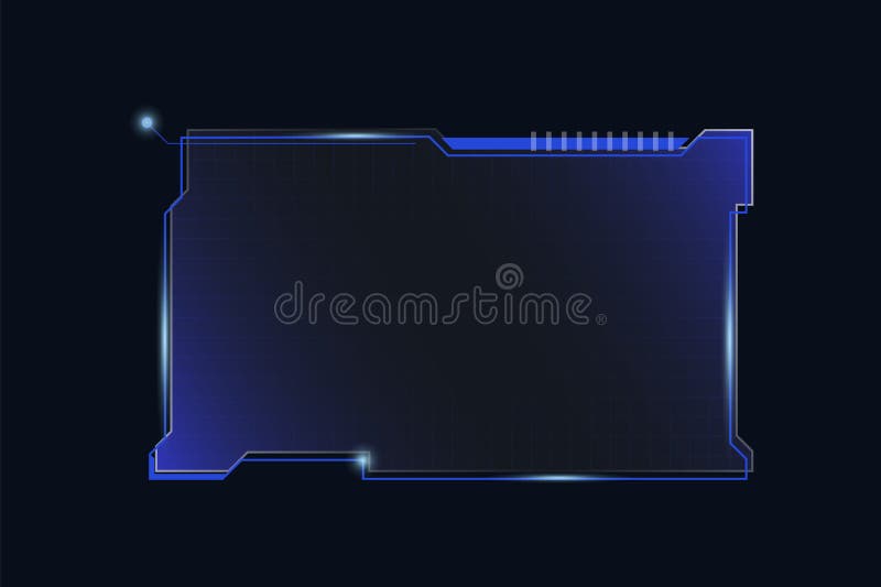 Abstract Blue Futuristic Background of Technology Sci Fi Frame Concept ...