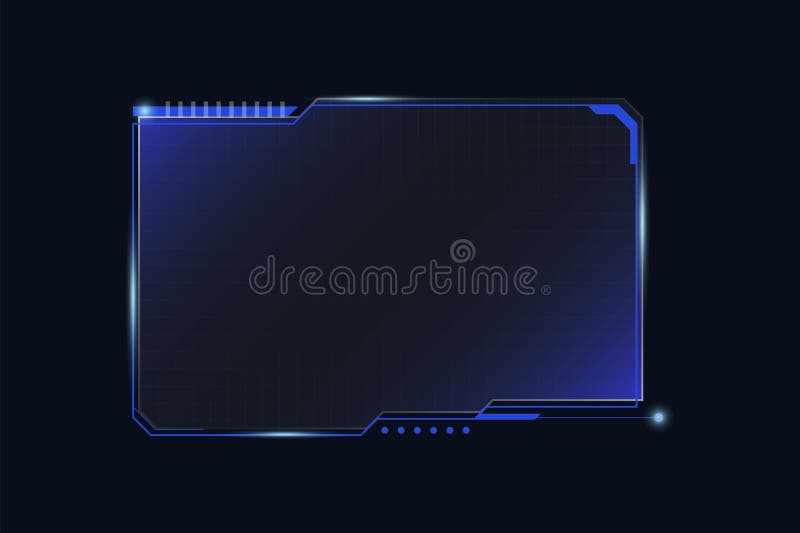 Abstract Blue Futuristic Background of Technology Sci Fi Frame Design ...