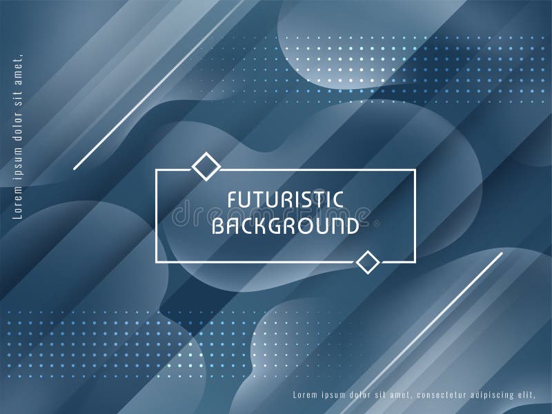 Abstract Blue Futuristic Background Stock Vector - Illustration of ...