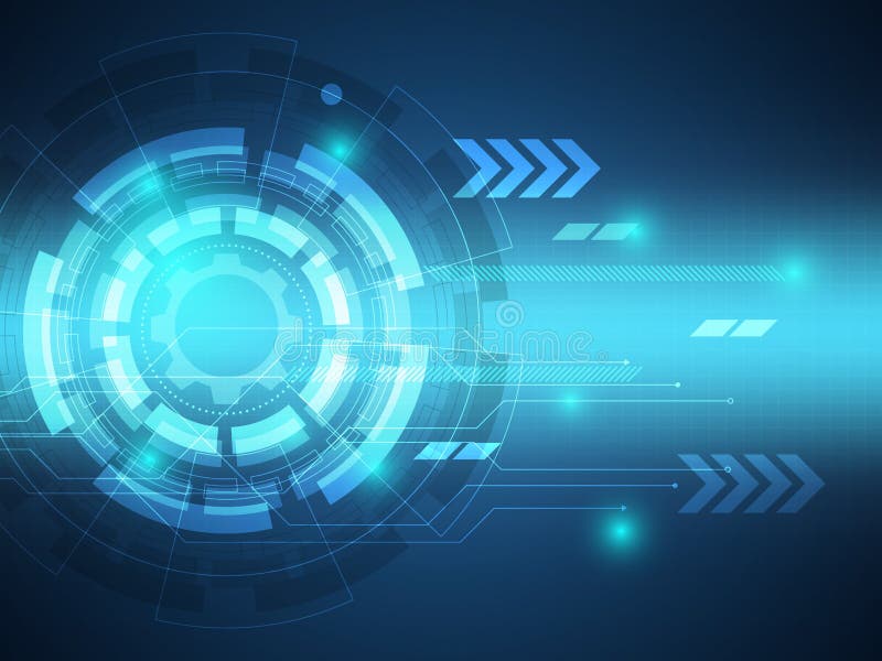 Abstract Blue Futuristic Cyber Technology Stock Vector - Illustration ...