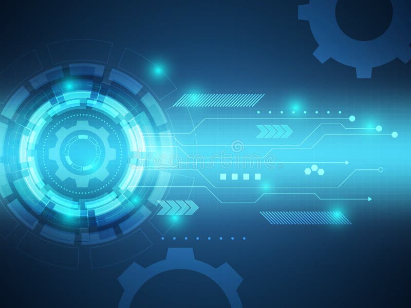 Abstract Blue Futuristic Cyber Technology Stock Vector - Illustration ...