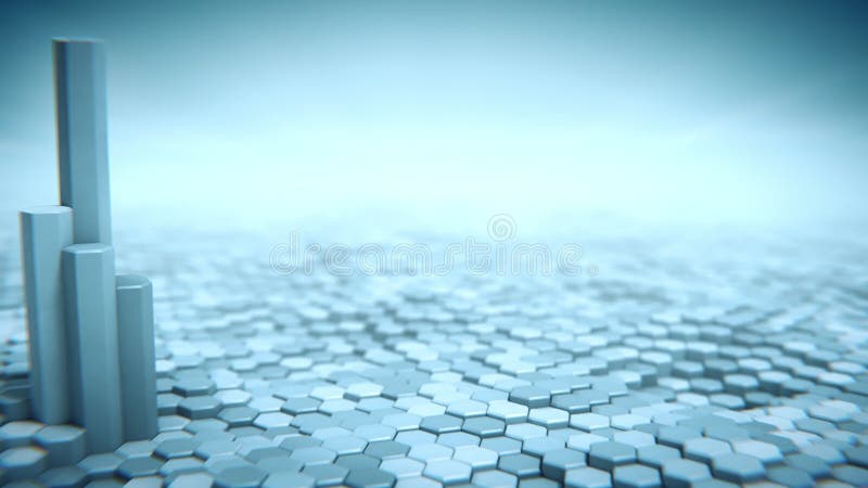 Abstract Blue Futuristic Hexagons Surface Pattern, Honeycomb with ...