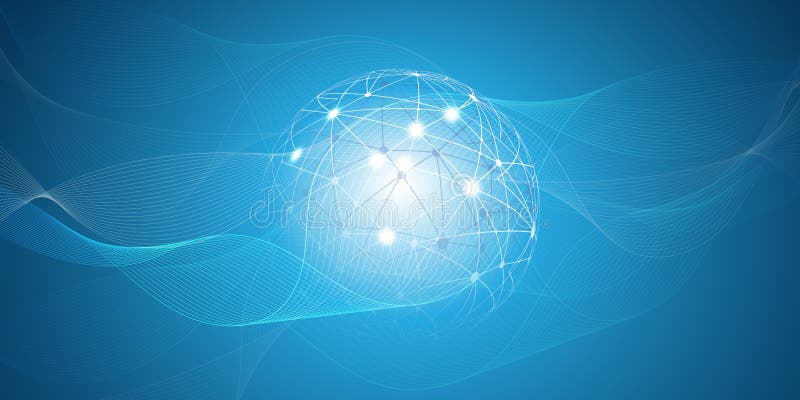 Abstract Blue Futuristic Modern Style Cloud Computing, Networks ...