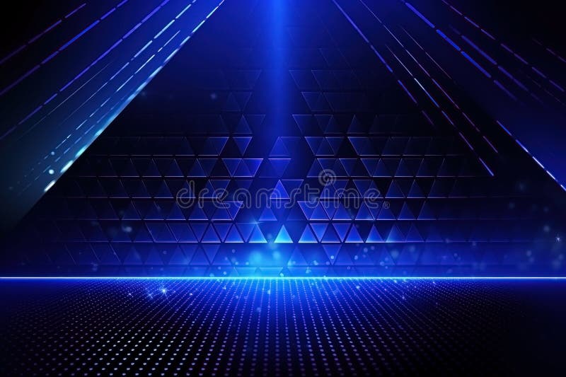 Abstract Blue Futuristic Space Background. Sci-fi Illustration Stock ...