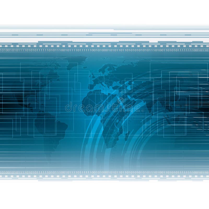 Abstract Blue Futuristic Tech Background Stock Vector - Illustration of ...