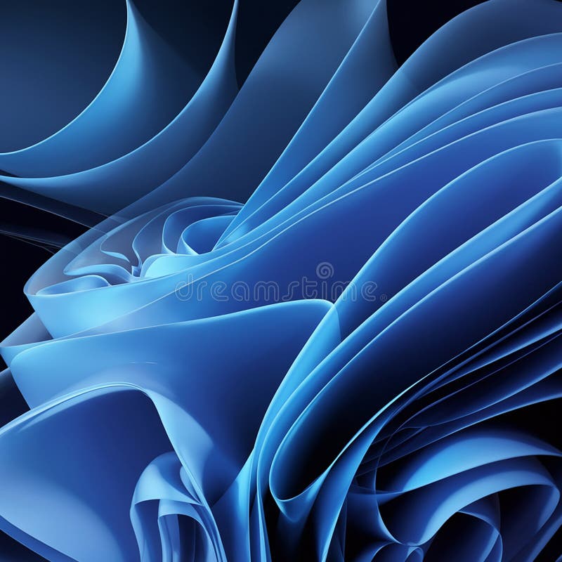 Abstract Blue Futuristic Wavy Background. Vector Illustration Stock ...