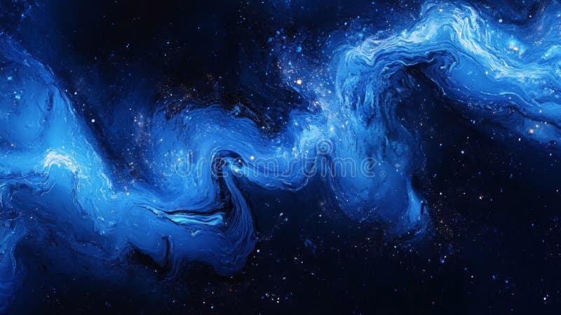 Abstract Blue Galaxy Background Stock Illustration - Illustration of ...