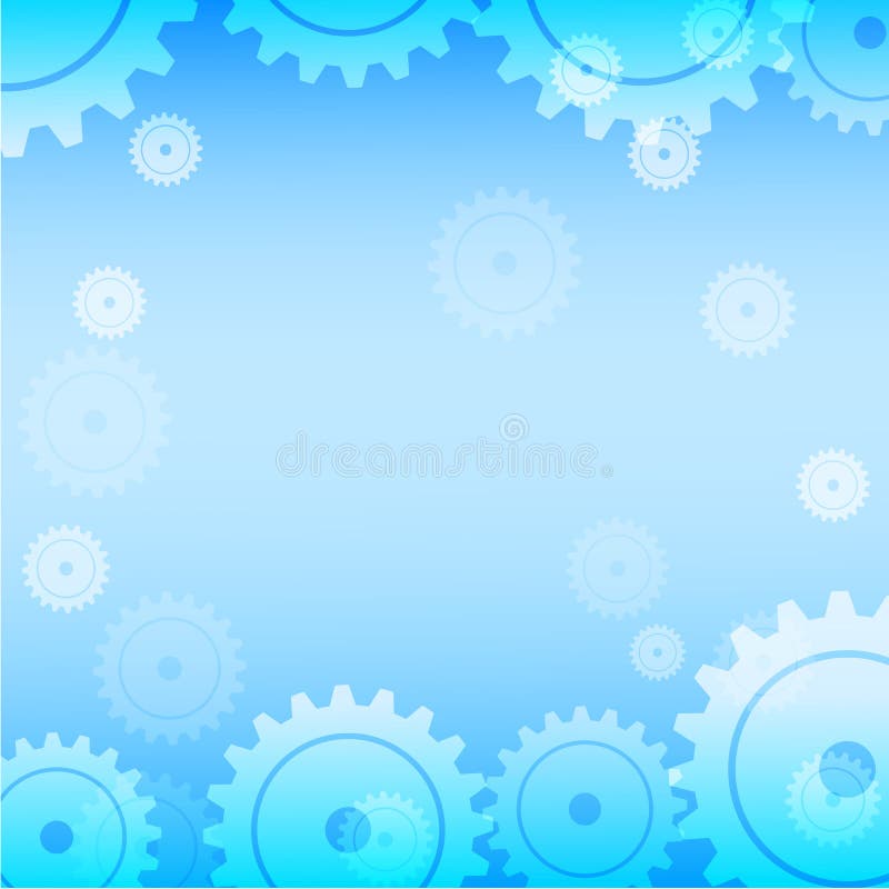 Abstract Blue Gear Technology Background Stock Vector - Illustration of ...