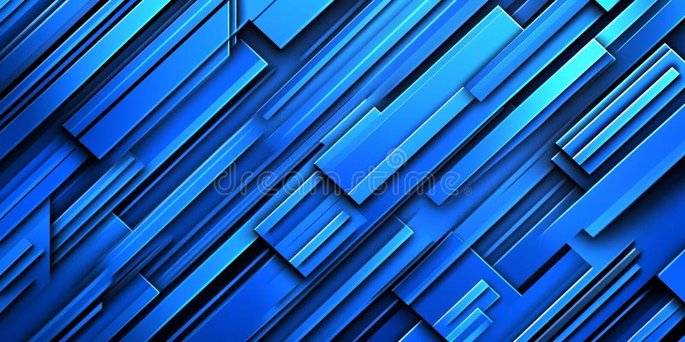 Abstract Blue Geometric Background Dynamic Diagonal Stripes and ...