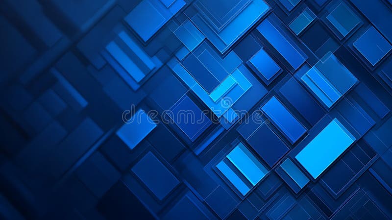 Abstract Blue Geometric Background with Rectangular Shapes Stock ...