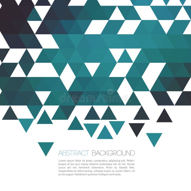 Abstract Blue Geometric Background with Triangle. Vector Stock Vector ...